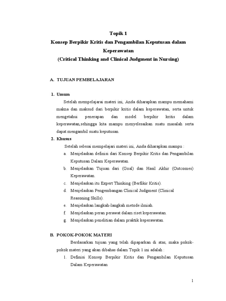 Berpikir Kritis | PDF