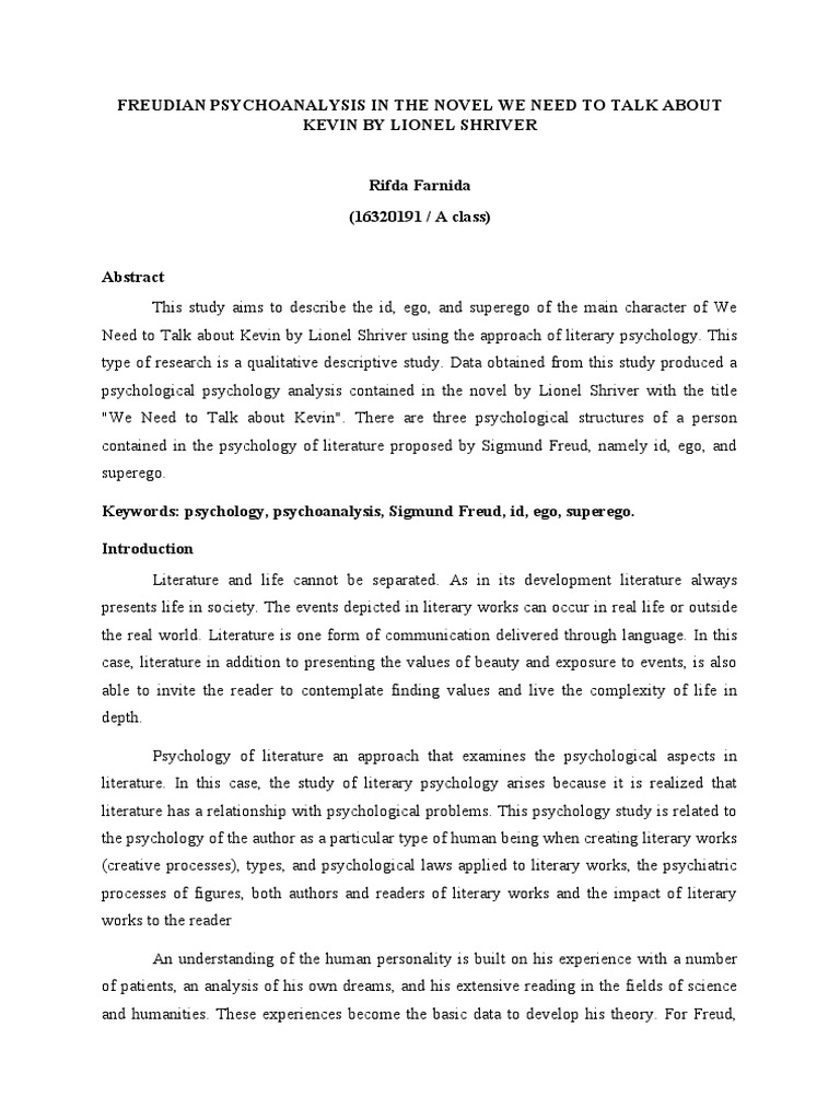 Psychoanalysis Id, Ego, Superego | PDF | Id | Psychoanalysis