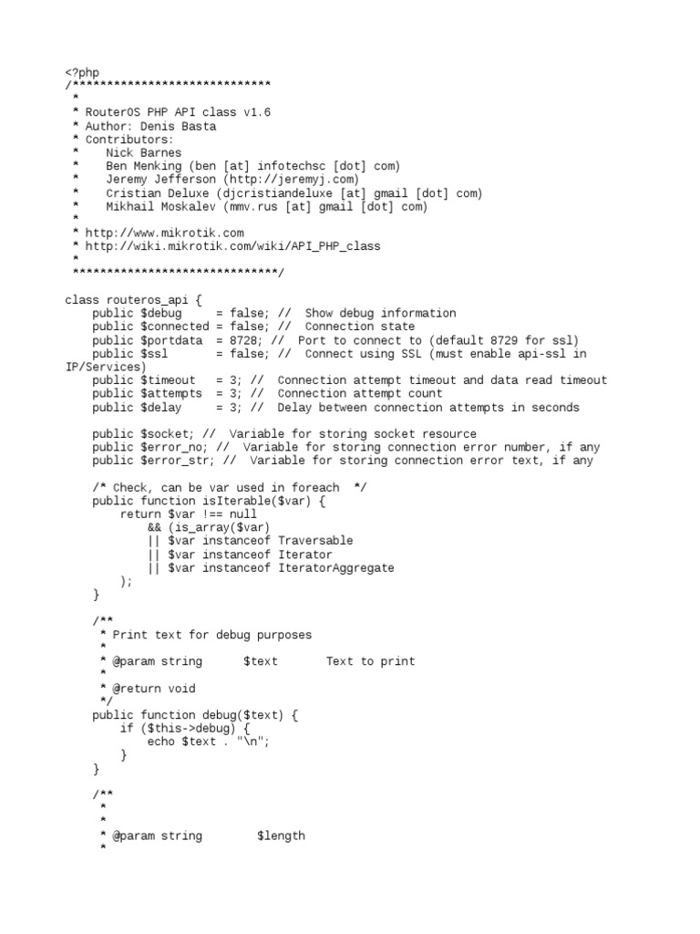 API Mikrotik Terbaru | PDF | Boolean Data Type | Notation