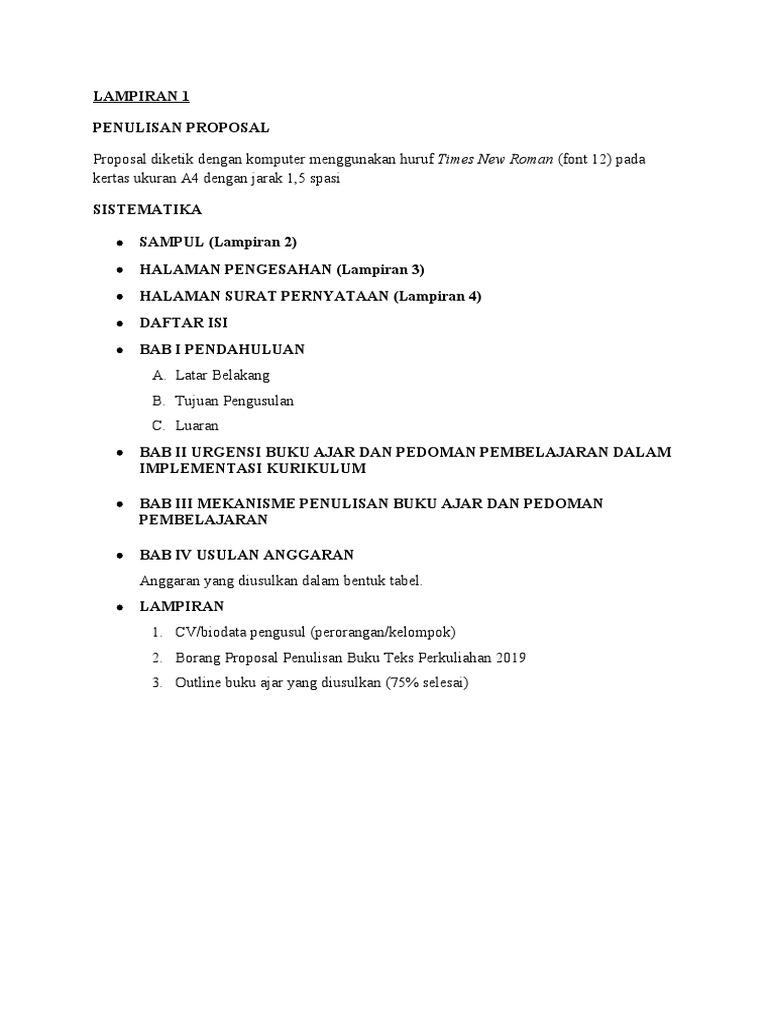 Sistematika Penulisan Proposal | PDF