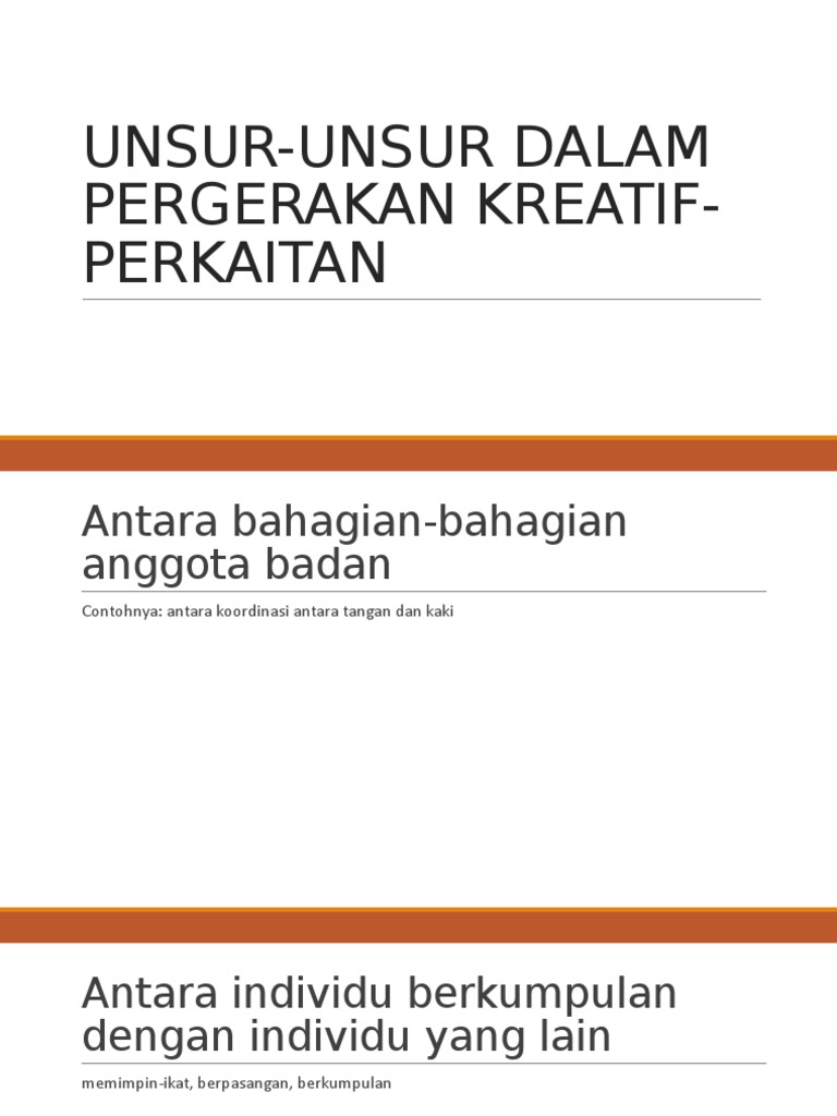 Unsur-Unsur Dalam Pergerakan Kreatif-Perkaitan | PDF