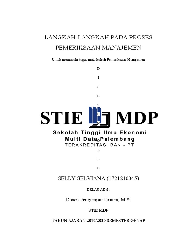 Langkah Pemeriksaan Manajemen Selly Selviana | PDF