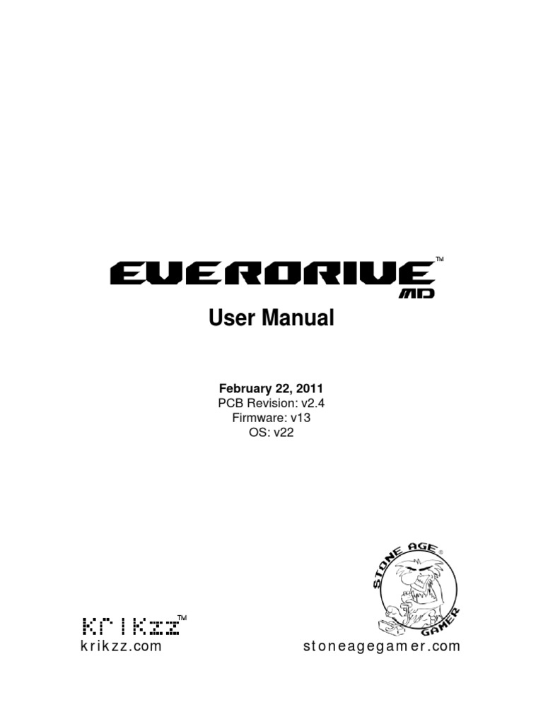 EverDrive-MD UserManual | PDF | Read Only Memory | Random Access Memory