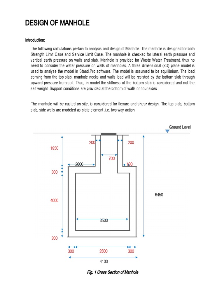 Design of Manhole | PDF | Strength Of Materials | Young's Modulus