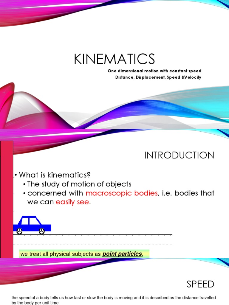 Kinematics Lesson 1 | PDF | Velocity | Speed