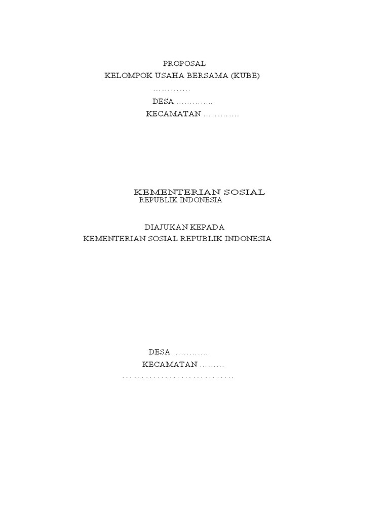 Proposal Kube 1 | PDF