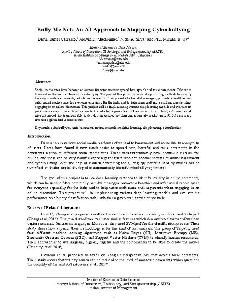 Deep Learning Journal | PDF | Deep Learning | Cyberbullying
