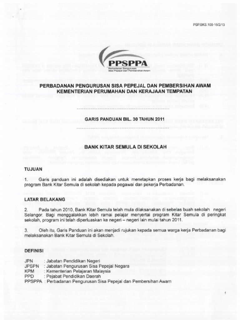 Bank Kitar Semula Di Sekolah | PDF