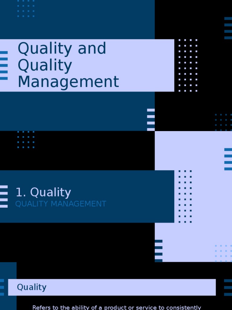 Quality Control and Quality Management | PDF | Quality (Business ...