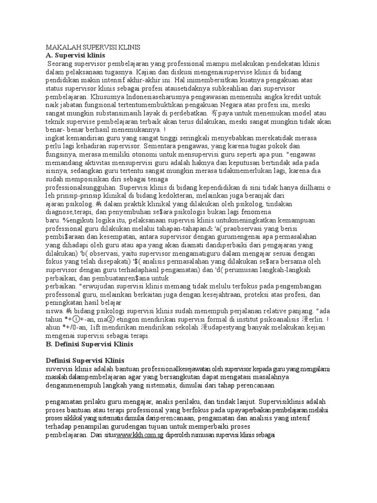 Makalah Supervisi Klinis | PDF
