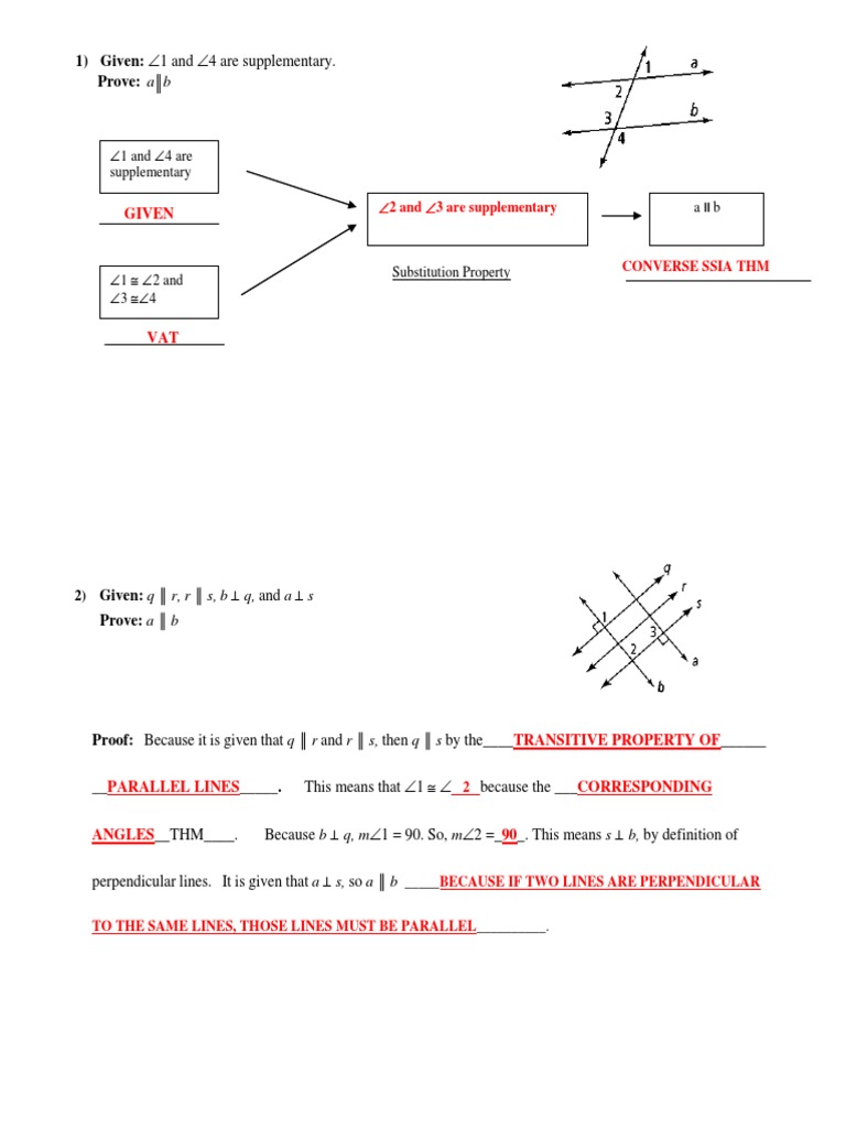 Geo Ch3 Proofs PDF | PDF | Perpendicular | Theorem