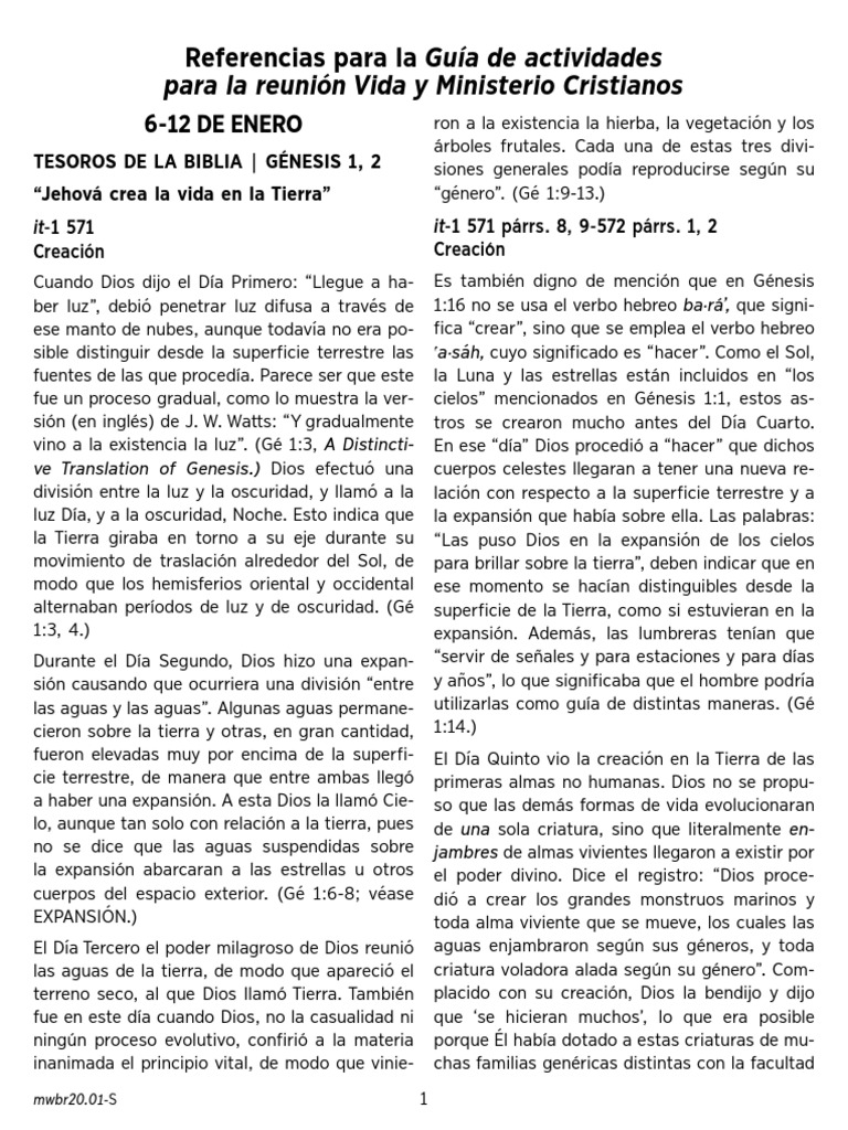 MWBR S 202001 PDF | PDF | Víspera | Noé