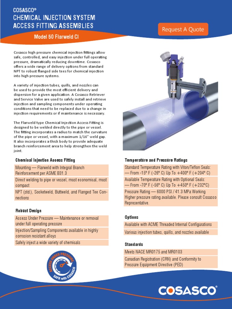 50 Chemical Injection System Access Fitting Assemblies - 50-DS Revc ...