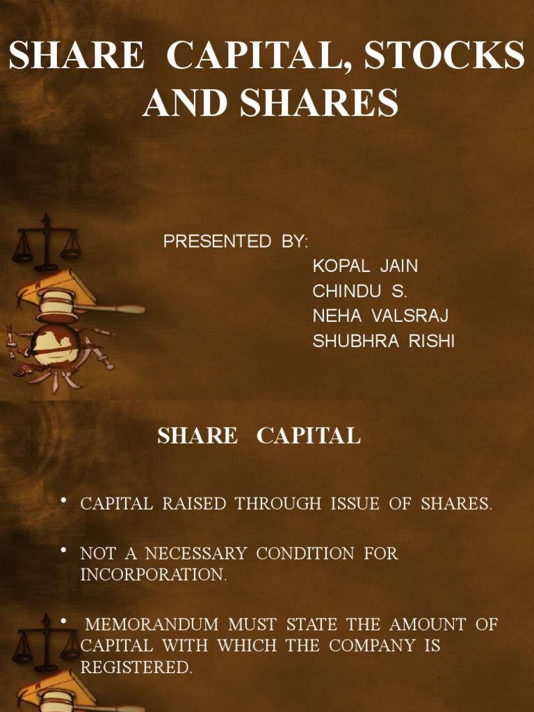 Understanding Share Capital and Stocks | PDF | Stocks | Share (Finance)