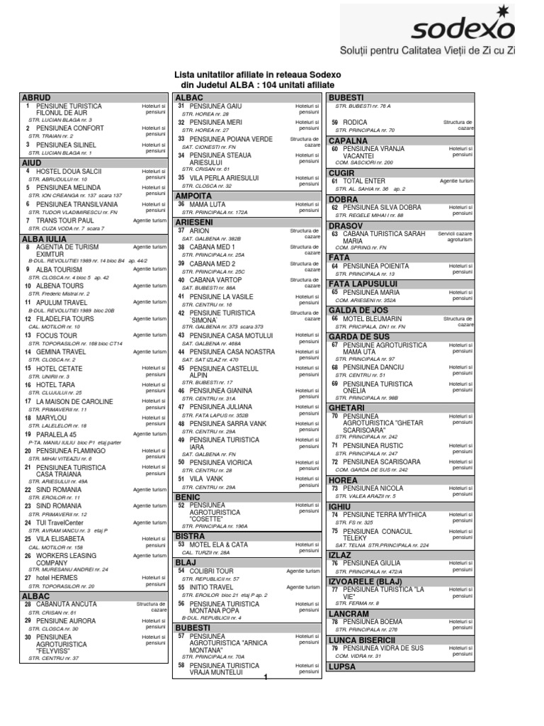 Lista Bonuri de Vacanta | PDF
