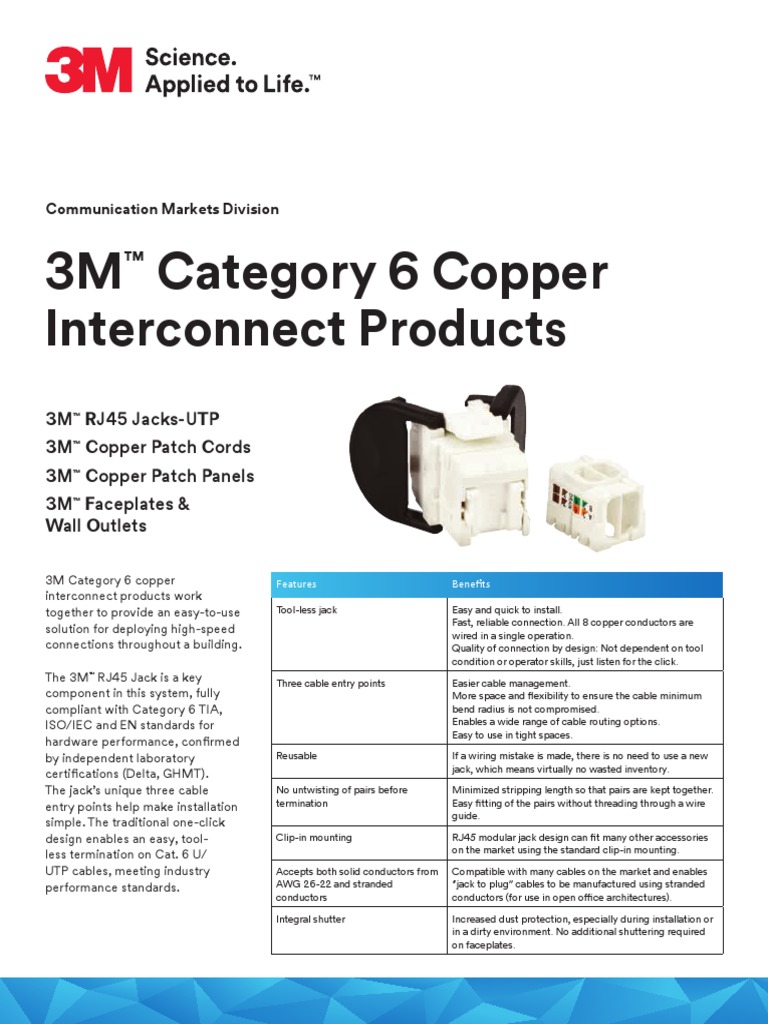 3M Data Cables | PDF | Manufactured Goods | Electrical Engineering