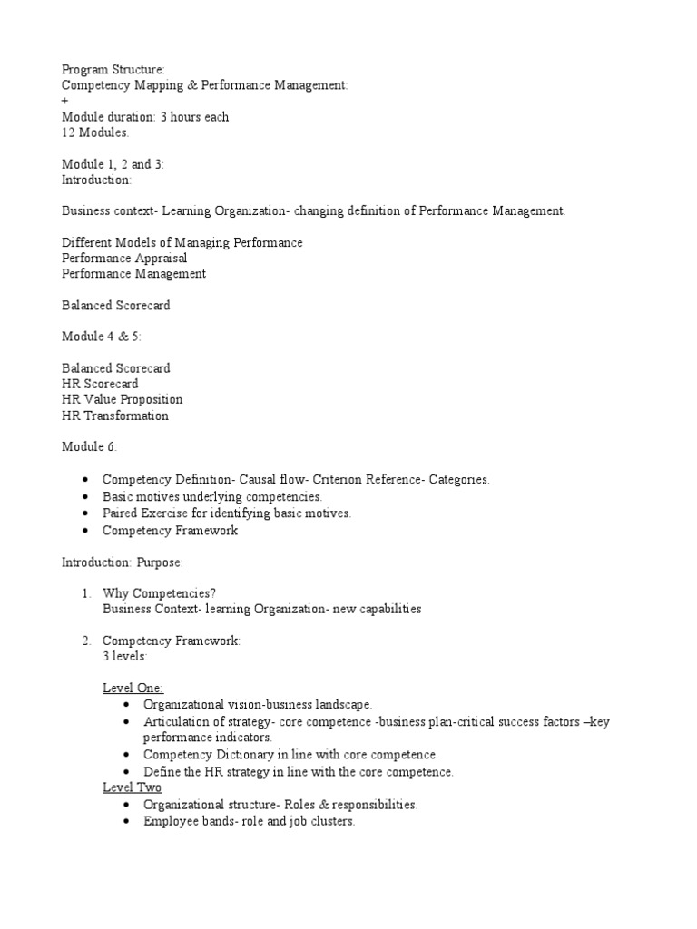 Competency Mapping | PDF | Competence (Human Resources) | Motivation