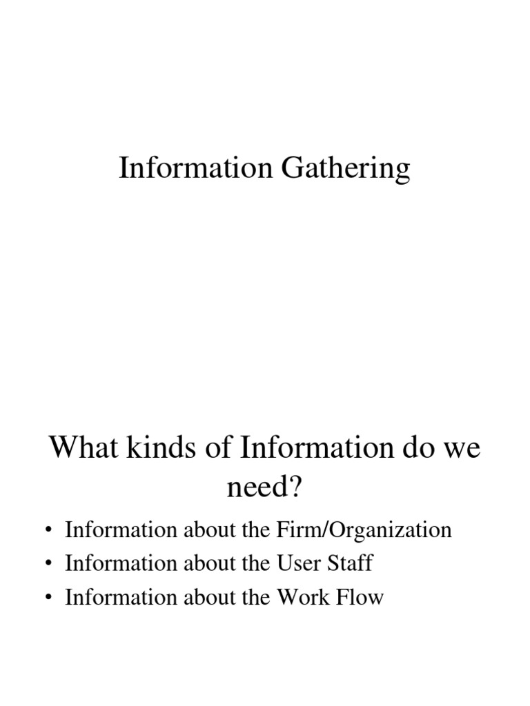 Information Gathering Techniques Overview | PDF | Questionnaire | Interview