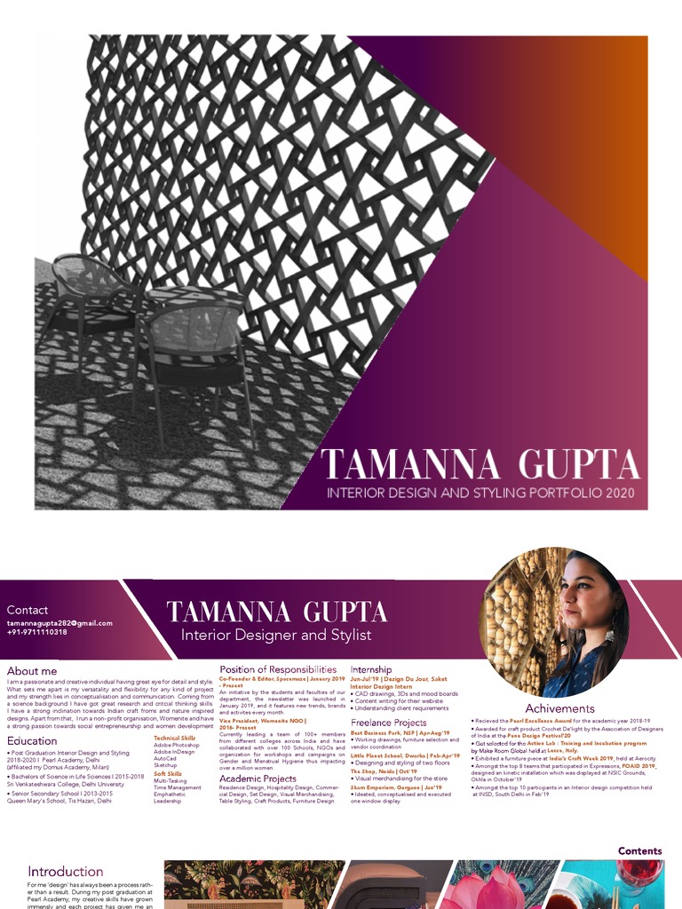 Tamanna Gupta Portfolio 2020 | PDF | Crochet | Yarn