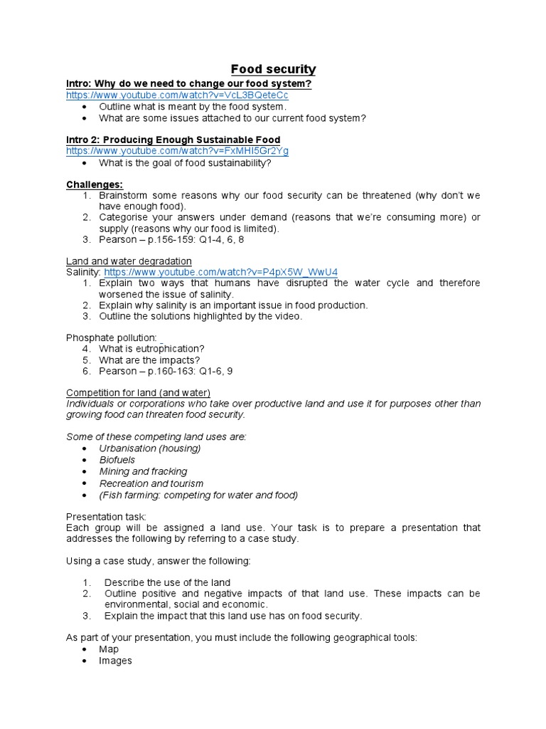 Challenges To Food Production | PDF | Sustainability | Food Security