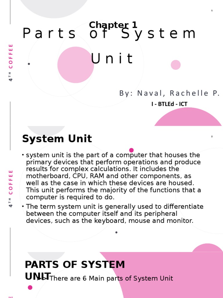 Parts of System Unit and Motherboard | PDF | Computer Data Storage ...