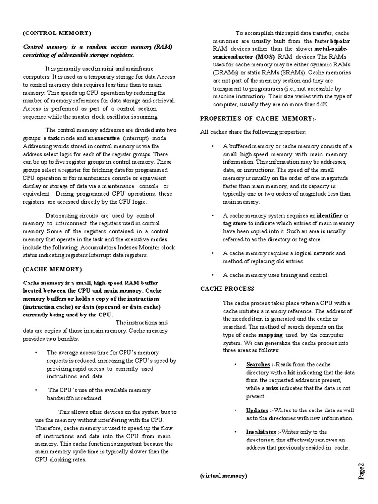 Coa Notes | PDF | Computer Data Storage | Random Access Memory Coa Notes | PDF | Computer Data Storage | Random Access Memory