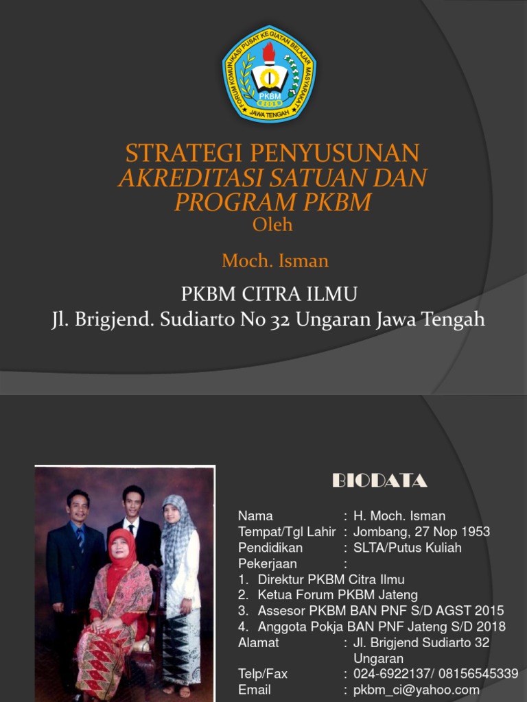 Strategi Penyusunan Akreditasi Satuan Dan Program PKBM | PDF