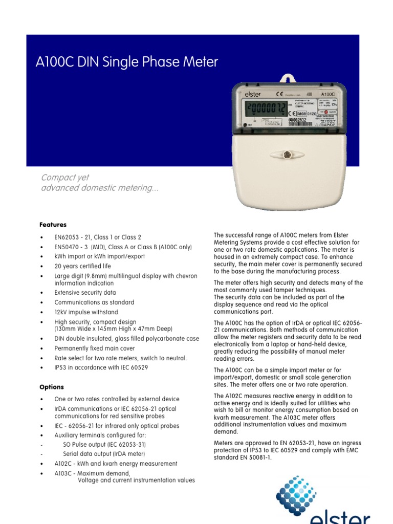 A100 DIN Brochure | PDF | International Electrotechnical Commission ...