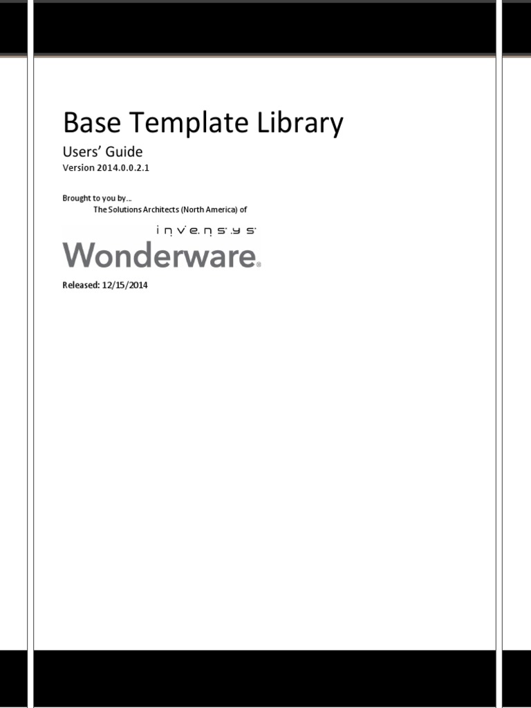 Base Template Library 2014.0.0.2.1 Users' Guide | PDF | Object (Computer Science) | Application ...