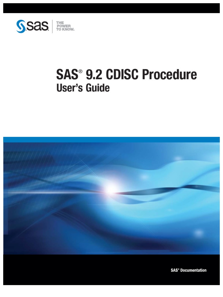 SAS 9.2 CDISC Procedure - User's Guide | PDF | Sas (Software) | Metadata