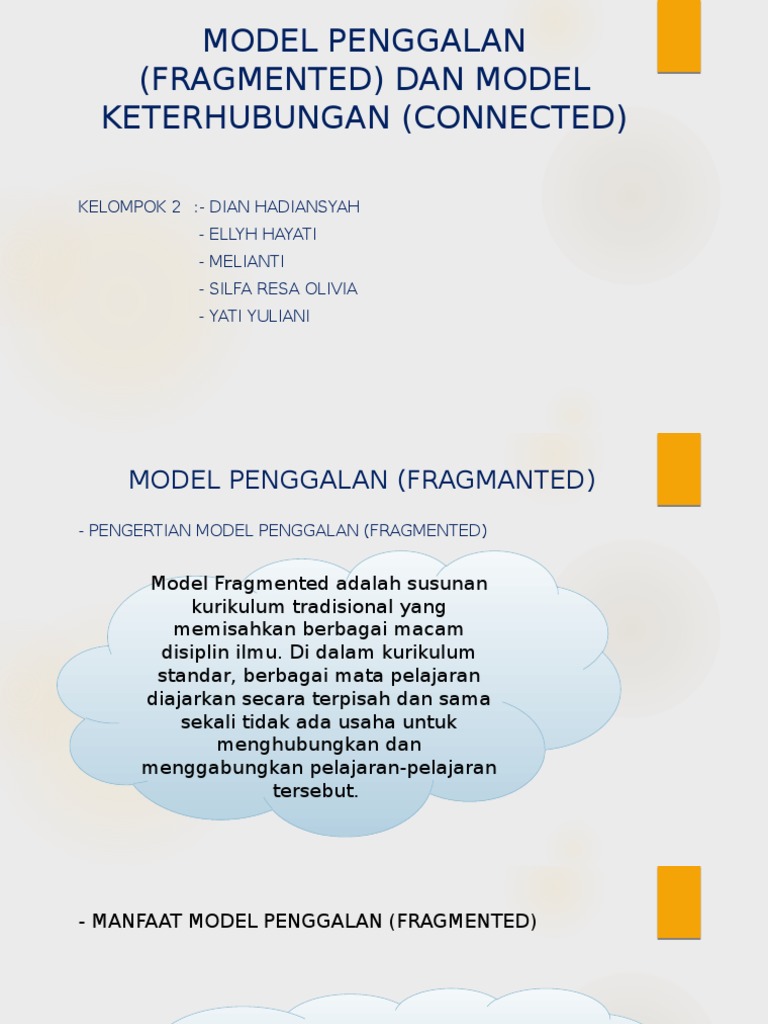 MODEL PENGGALAN (FRAGMENTED) DAN MODEL KETERHUBUNGAN | PDF