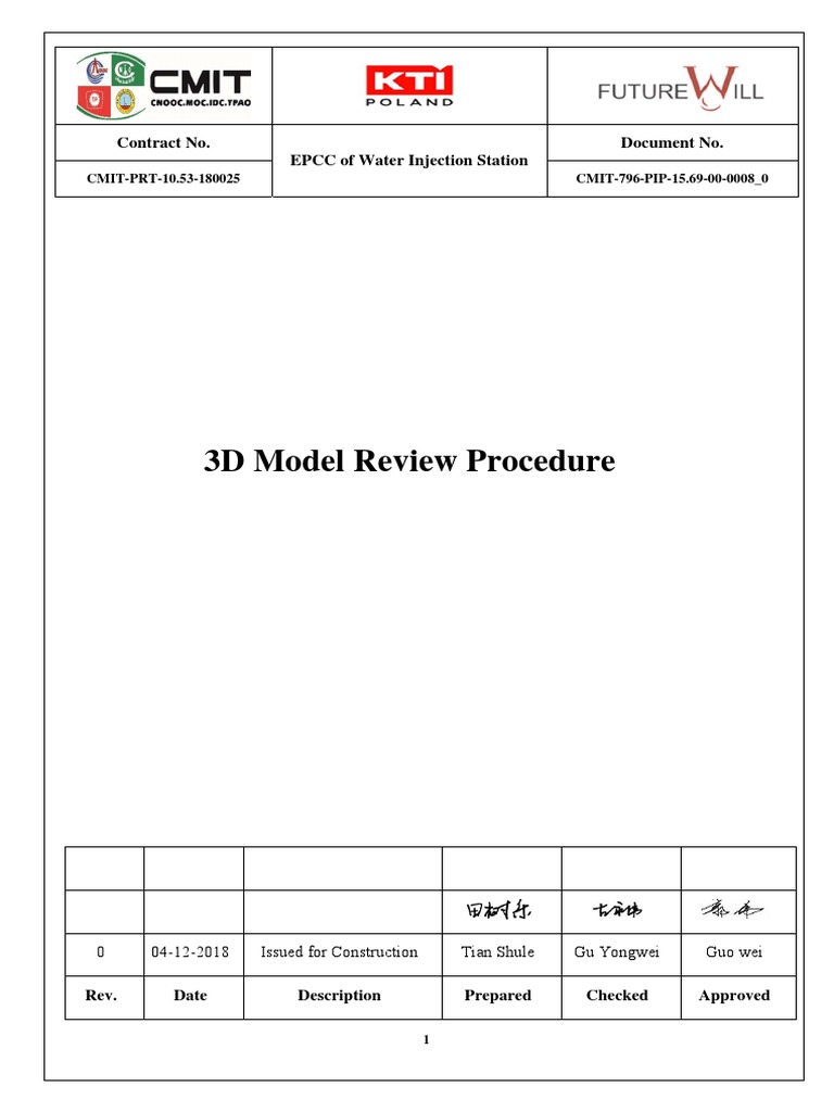 CMIT-796-PIP-15.69-00-0008 - 0 3D Model Review Procedure | PDF | Pump ...