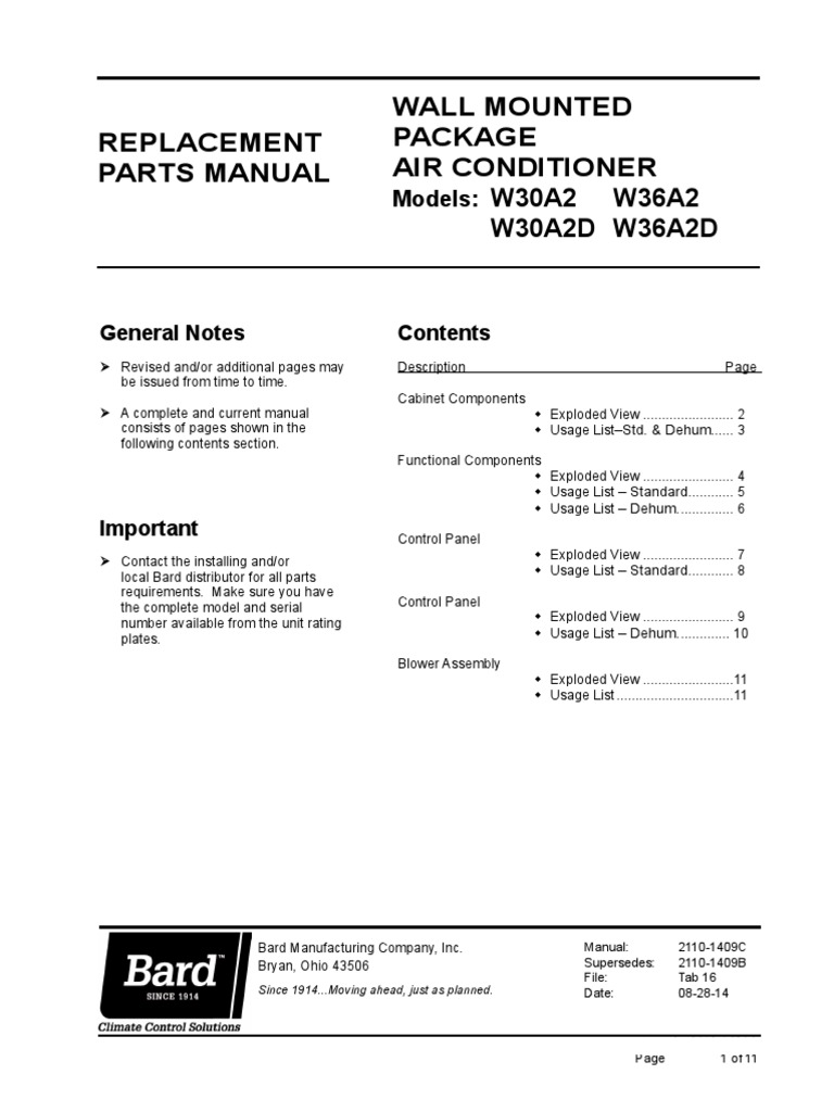 Bard Parts | Download Free PDF | Transformer | Electric Heating