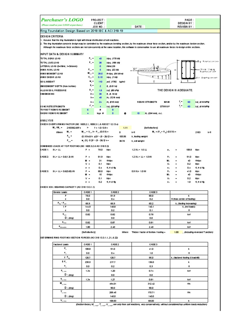 Ring Foundation | PDF | Concrete | Structural Engineering
