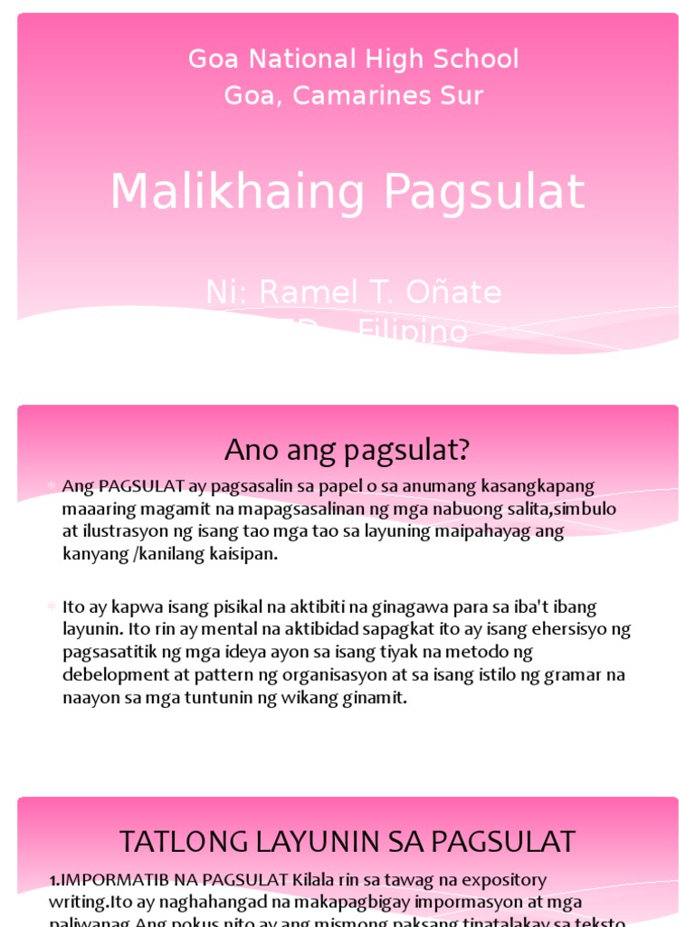 Malikhaing Pagsulat-Rto | PDF