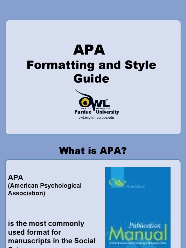 Apa Format Presentation | PDF | Apa Style | Citation