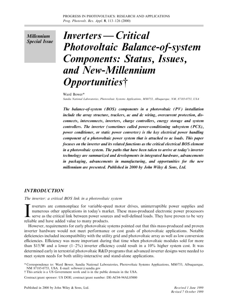 Inverter Innovations in Photovoltaic Systems | PDF | Power Inverter ...