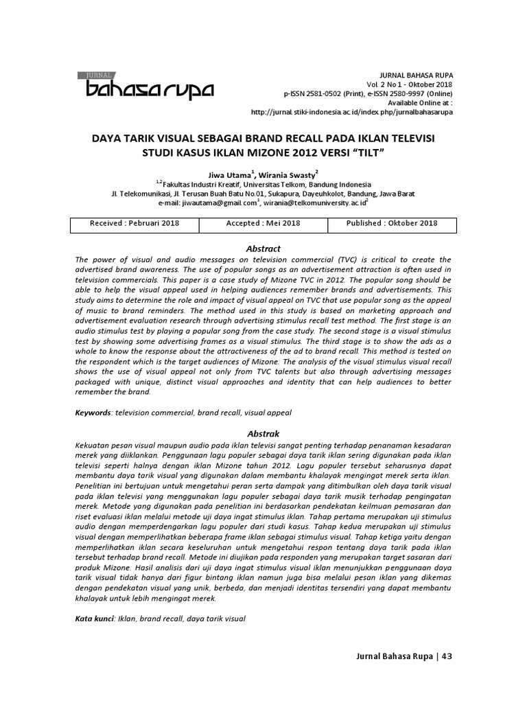 Iklan Mizone BRAND RECAL JINGGLE 228-Article Text-989-1-10-20181028 ...