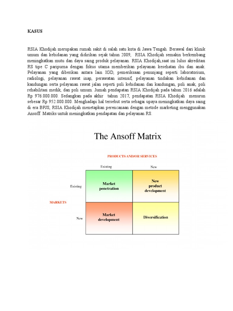 Tugas Ansoff | PDF