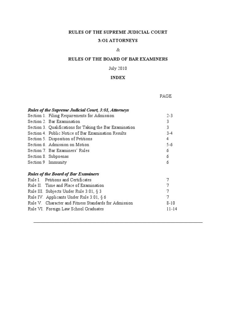 Rules of The Supreme Judicial Court, 3:01, Attorneys | PDF | Law School ...