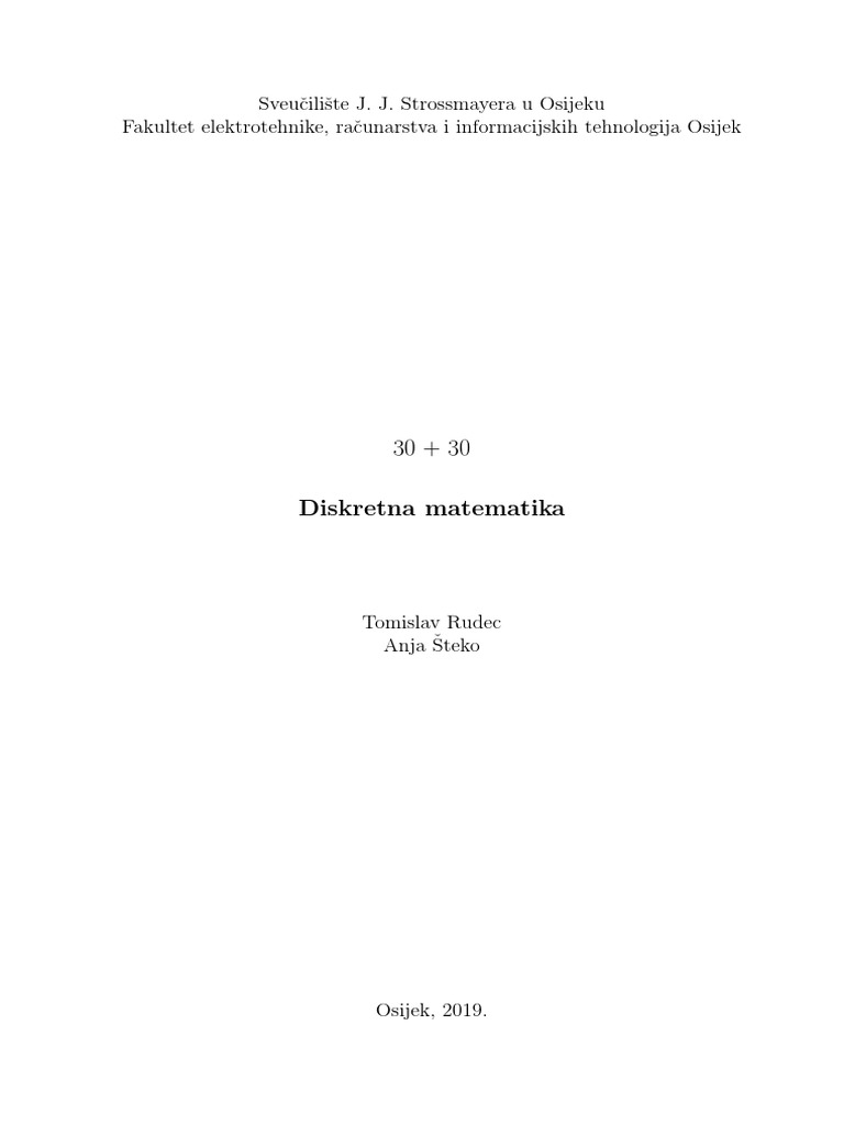 Diskretna Matematika PDF | PDF