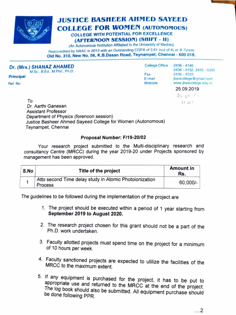 Project Approval Letter PDF | PDF | Business