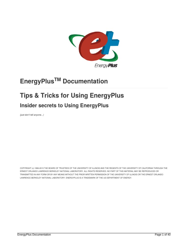 Tips and Tricks Using EnergyPlus PDF | PDF | Window | Sketch Up