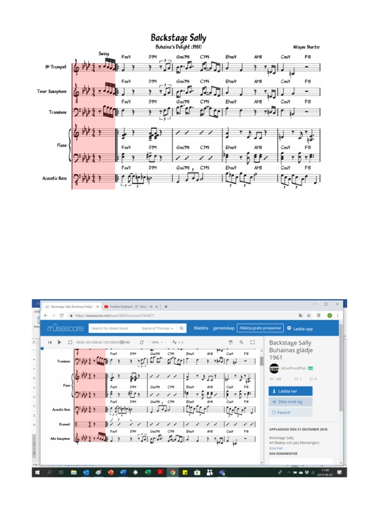 Backstage Sally by Art Blakey | PDF