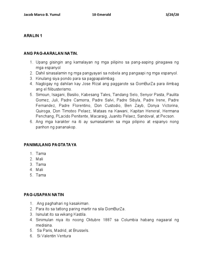 Yumul Filipino | PDF