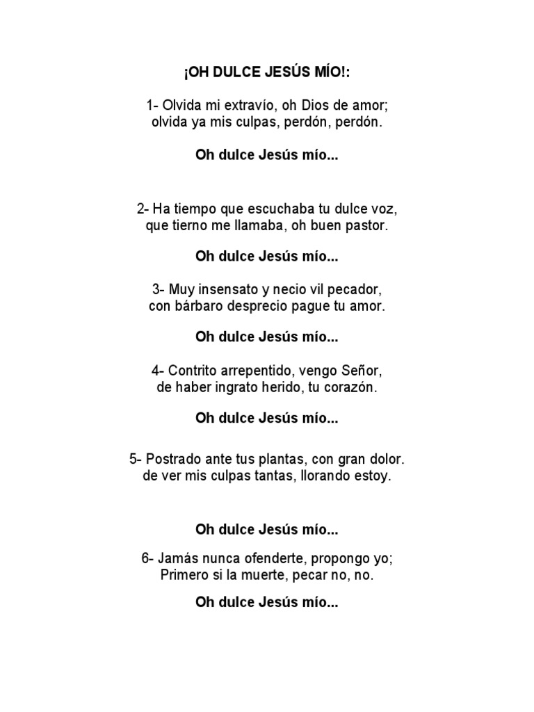 Oh Dulce Jesús Mío | PDF