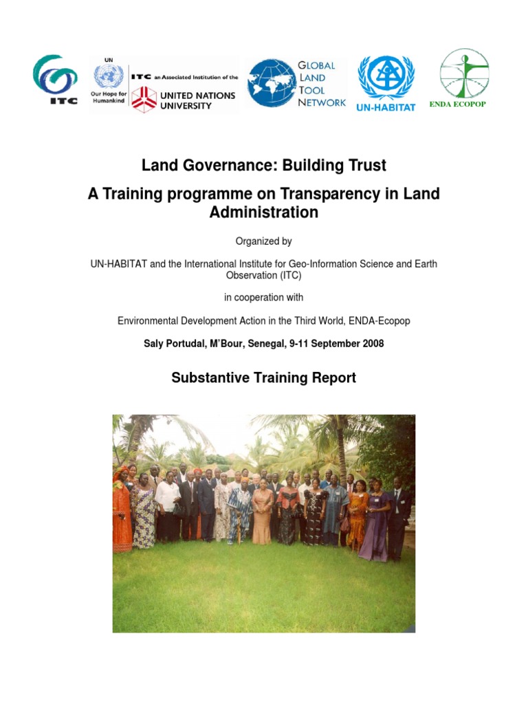 Final Report TLA Training Senegal | PDF | Transparency (Behavior) | Governance