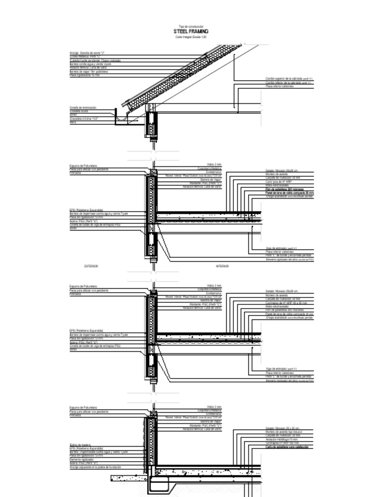 Corte Steel Frame-Model PDF | PDF | Diseño arquitectonico | Arquitectura