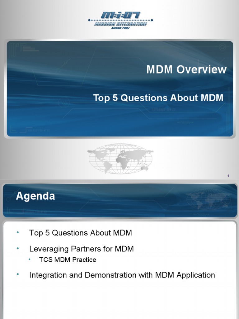 MDM Overview: Top 5 Questions About MDM | PDF | Enterprise Resource ...