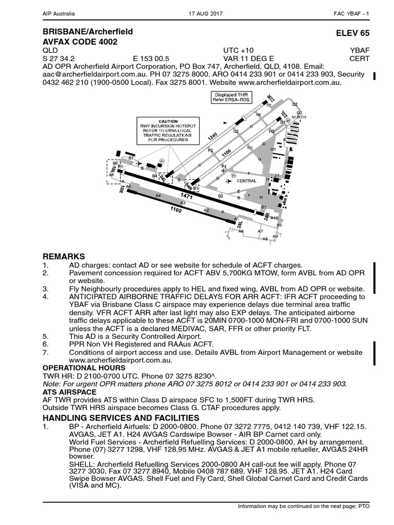 Archerfield Airport Operations Guide | PDF | Air Traffic Control ...